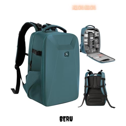 K＆F Concept カメラバッグ カメラリュック リュックサック 大容量 おしゃれ EVA耐衝撃 22L 16インチPC収納＆三脚収納可 一眼レフカメラバ