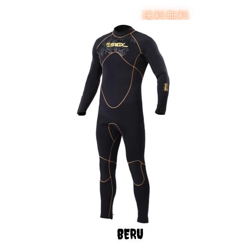 ウエットスーツ メンズ 5mm ネオプレン素材 フルスーツ 裏起毛素材 手首 足首 ファスナー付ける フィッシング ワンピース バックジップ仕