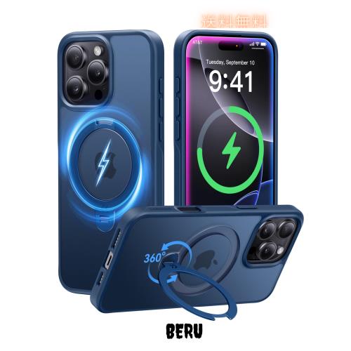 【2025最高傑作＆定点360度回転】CASEKOO iPhone 16 Pro Max 用 ケース 米軍MIL規格 耐衝撃 MagSafe対応 高耐久性【横縦両立・角度自由調