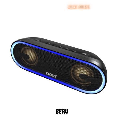 DOSS SoundBox Pro+ P300 Bluetooth スピーカー 40W 重低音 IPX6防水 ワイヤレス ポータブル 小型 スピーカー イルミネーション機能搭載
