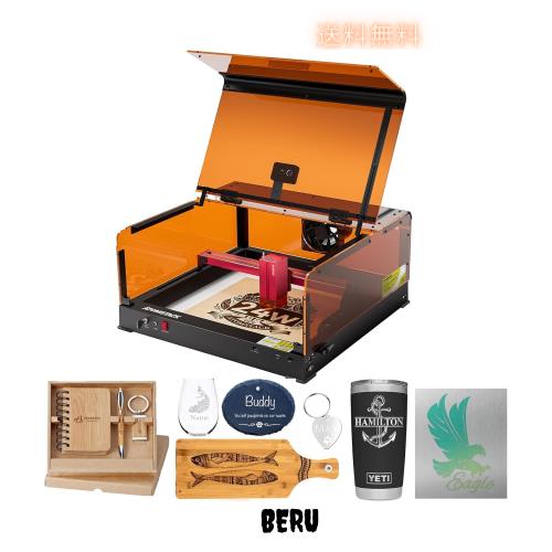 ATOMSTACK A24 Ultra 24W出力 レーザー彫刻機 レーザー加工機 密閉型安全デザイン 高速36000mm/min 金属、木材 ...