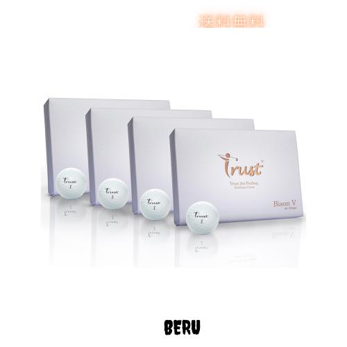 TrustトラストゴルフボールBison V 飛ぶ 曲がらない 止まるウレタンカバー3ピースリアクティブコア(ツアー系) 4ダース(48個入り) ホワイ