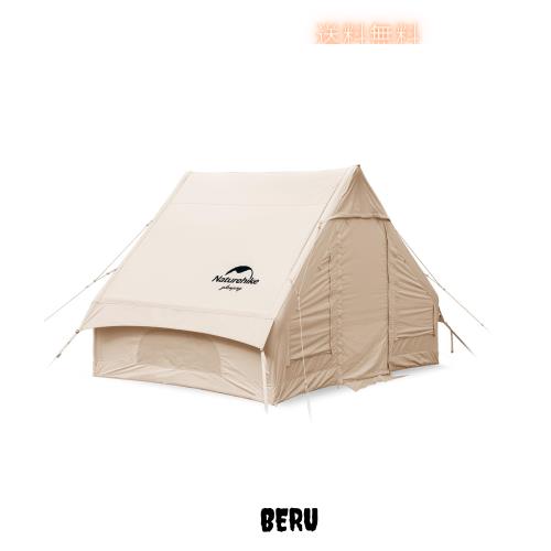 Naturehike公式ショップ ロッジテント A型フレームテント ポリコットン TC 通気 設営簡単 ２重層 ファミリーキャンプ 前室 メッシュ 綿布