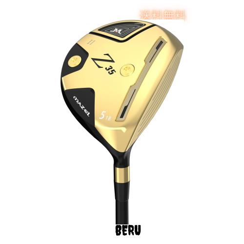 MAZEL(マゼル) ゴルフクラブ フェアウェイウッド メンズ 右利き用 カーボンシャフト 番手:W#3,5 (カーボン（ゴールド II）, 番手:#5 フレ