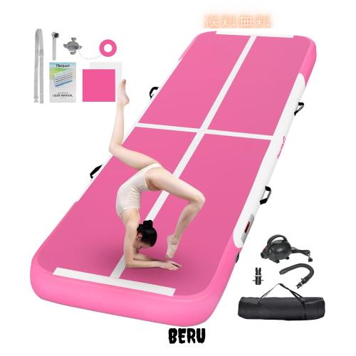 Fbsport 2/3/4/5/6M エアトラック 体操 マット エアーマット 折り畳み可能 インフレータブル 電動エアーポンプ付き 自宅用 トレーニング