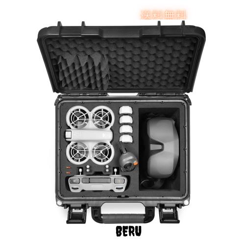 Lekufee DJI Neo ドローン防水ハードキャリングケース DJI Neo Motion Fly More コンボ、DJI Goggles N3/3/2/Goggles Integra、DJI RC 2