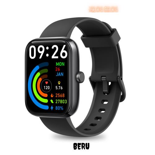 スマートウォッチ iPhone対応＆アンドロイド対応 Bluetooth5.3通話機能 LINE/X/Gmailメッセージ着信通知 Alexa音声 1.83インチ大画面 DIY