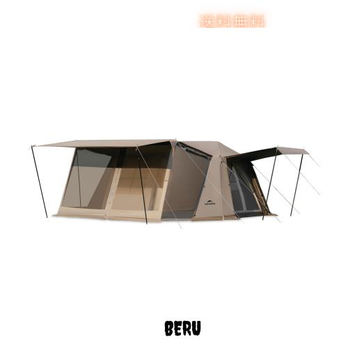 Naturehike公式ショップ ワンタッチ テント village13 Ti Black新型素材 UPF12500+ 拡張キャノピー キャンプ ロッジ型 設営簡単 uvカット