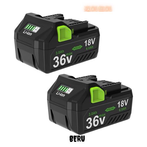 VANKO 互換 ハイコーキ 36v バッテリー BSL36A18 36v/3.0Ah 18v/6.0Ah 電池装着で36V-18V自動切替 2個セット 日立 ハイコーキ バッテリーの通販は ...