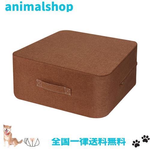 Homwarm トランポリン 室内 大人用 静音 エクササイズ 家庭用 省スペース 外カバー取り外し 洗濯可能 (40x40x15cm, ブラウン)