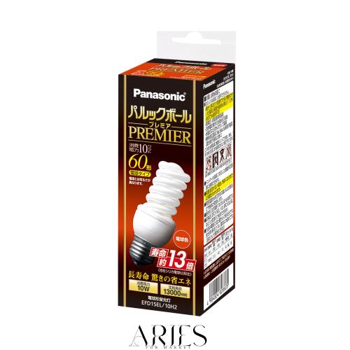 パナソニック パルックボールプレミア D15形 電球色 電球60形タイプ 口金直径26mm 810 lm EFD15EL10H2