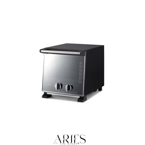 ツインバード トースター オーブントースター 2枚焼き 960W 4段階切替 コンパクト ミラーデザイン 黒 ブラック TS-D037PB