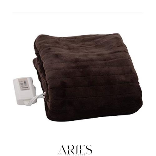 [山善] ふわふわもこもこ 電気敷毛布 (丸洗い可能) 140×80cm 表面フランネル・裏面プードルタッチ仕上げ YMS-F33P(T)