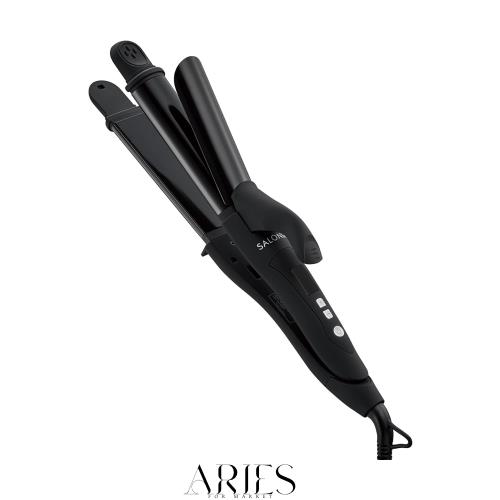 SALONIA サロニア 2WAY ストレート カール ヘアアイロン コテ 32mm SL-002AB ブラックの通販はau PAY マーケット - Aries | au PAY マーケット ...