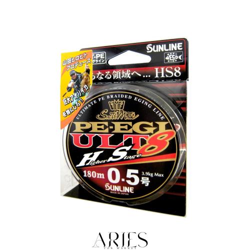 サンライン(SUNLINE) PEライン ソルティメイト PEエギ ULT HS8 180m 0.5号 3.9kg 8本 ホワイト・ピンク・ライトグリーン