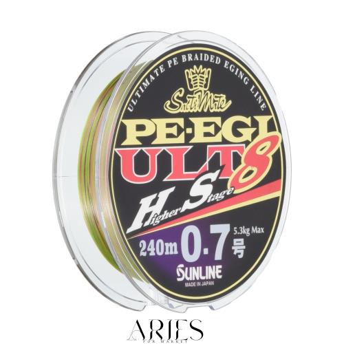 サンライン(SUNLINE) PEライン ソルティメイト PEエギ ULT HS8 240m 0.5号 3.9kg 8本 ホワイト・ピンク・ライトグリーン