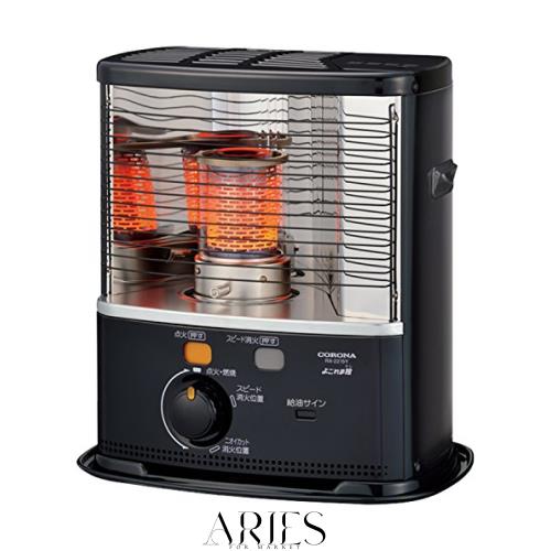 CORONA(コロナ) 石油ストーブ 【日本生産】 (木造6畳 / コンクリート8畳 まで) 電源不要 防災対策 キャンプ タンク容量3.7L ワンタッチ給