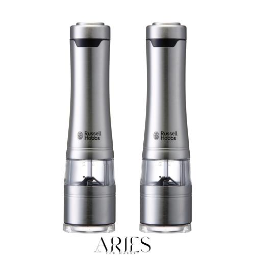 ラッセルホブス(Russell Hobbs) 電動ミル ソルト＆ペッパー 岩塩 胡椒 スパイス 粗さ調節可能 2本セット 7922JP