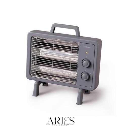 アイリスオーヤマ 電気ストーブ 速暖 転倒時電源OFF 400W/800W 2段階切替 ブラックコートヒーター IEHDB-800-H グレー