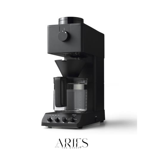 ツインバード コーヒーメーカー 全自動 ミル付き 豆から 6杯用 臼式 蒸らし 湯温調節 燕三条 ブラック 黒 CM-D465B