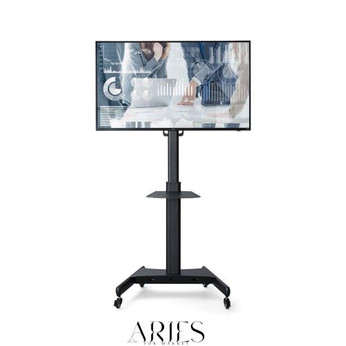 アイリスオーヤマ(IRIS OHYAMA)【32-65型推奨】【オフィス】アイリスオーヤマ テレビスタンド 移動式 14段階高さ上下昇降 棚付き テレビ