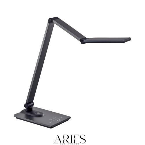 パナソニック LEDデスクライト 置き型 スマホ充電USBポート付 4段調光 パソコンくっきり光搭載 器具光束950ルーメン ダークグレーメタリ