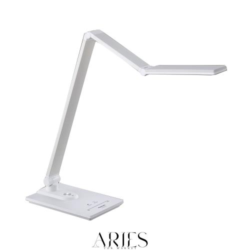 パナソニック LEDデスクライト 置き型 スマホ充電USBポート付 4段調光 パソコンくっきり光搭載 器具光束950ルーメン ホワイト SQ-LD560-W