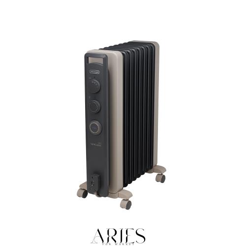 De’Longhi (デロンギ) オイルヒーター ヴェルティカルド RHJ21F0812-GY 電気ヒーター ゼロ風暖房 静音 乾燥しにくい 表面温度約80℃ 燃料