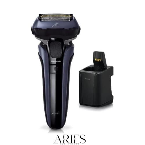 パナソニック ラムダッシュPRO メンズシェーバー 5枚刃 洗浄器付き 青 ES-LV7V-A