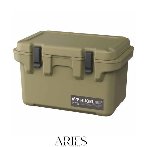アイリスオーヤマ(IRIS OHYAMA)【30時間保冷】 アイリスオーヤマ HUGEL クーラーボックス 20L カーキ クーラーボックス レジャークーラー
