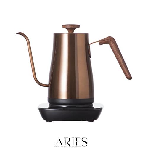 [山善] 電気ケトル 電気ポット 0.8L 一人暮らし 二人暮らし ドリップケトル (温度調節/保温/空焚き防止機能) 沸騰後自動電源OFF カッパー