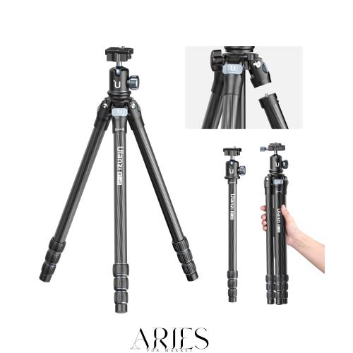 Ulanzi MT-60 三脚 カーボン三脚 カメラ三脚 一脚伸縮可変式 3Way雲台 4段階伸縮 トラベル三脚 中心軸付き ローアングル撮影 スマホ三脚