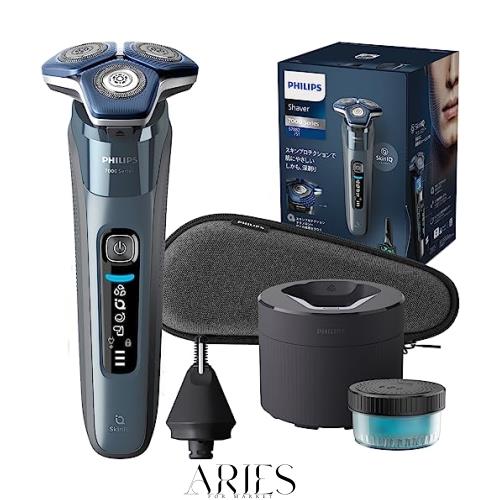 フィリップス 電気シェーバー 7000シリーズ 洗浄機付きモデル 電動 髭剃り メンズ (45枚・回転式/SkinIQテクノロジー・お風呂剃り ＆ 丸洗