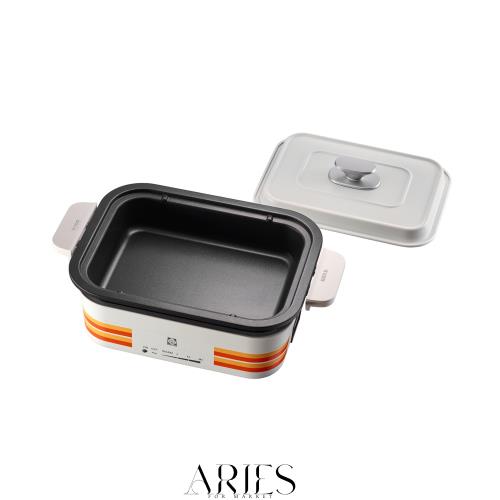 タイガー魔法瓶(TIGER) ホットプレート コンパクト WEB限定 100周年記念モデル 復刻 レトロ柄 オレンジストライプ CRL-T100WO