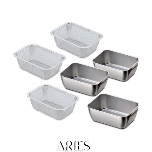 下村企販 スタッキングザルセット バット3個付き 37234