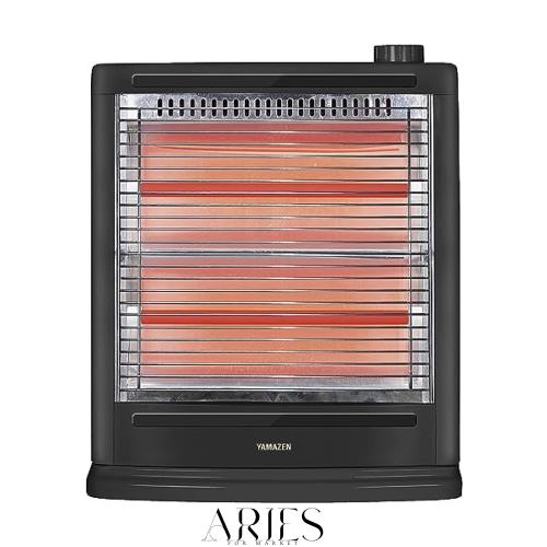 [山善] 電気ストーブ ヒーター 障害物センサー搭載 小型 足元 転倒OFFスイッチ 出力切替2段階 簡単操作 ブラック DS-SD083(AB)