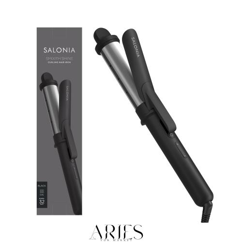 SALONIA サロニア スムースシャイン カールアイロン ヘアアイロン コテ 32mm SAL23106BK ブラック