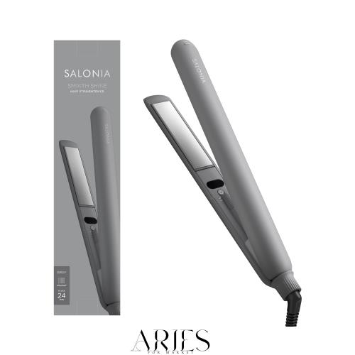 SALONIA サロニア スムースシャイン ストレートアイロン ヘアアイロン 24mm SAL23105GR グレー