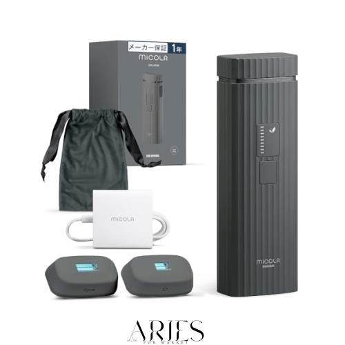 【MiCOLA】アイリスオーヤマ 脱毛器カテゴリ 光美容器 メンズ レディース 顔・VIO対応 髭 強力冷却 照射9段階モード 最大出力18J 照射回