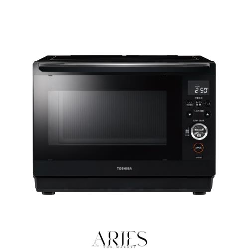 TOSHIBA(東芝) スチームオーブンレンジ 石窯ドーム 26L ER-YD80(K) ホワイト 250℃ 1段調理 フラットテーブル 電子レンジ 赤外線センサー