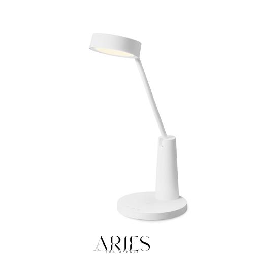 【節電・デザインモデル】アイリスオーヤマ デザインデスクライト 置くだけで充電 Qi充電式 調色3段階 調光無段階 読書灯 高演色 ベッド