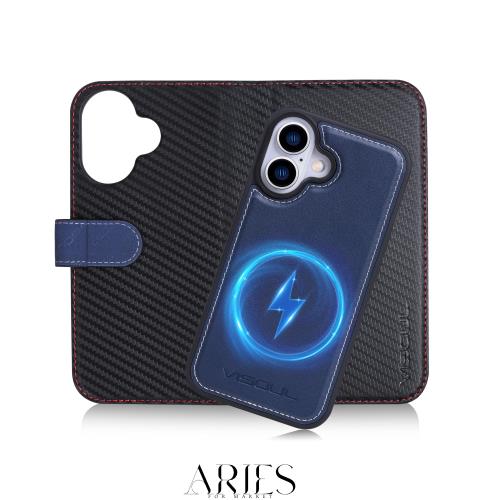 VISOUL iPhone16 対応 ケース 手帳型 本革 2in1 分離式 取り外し自由 スマホケース アイフォン16 レザー MagSafe対応 アイホン16 横置き