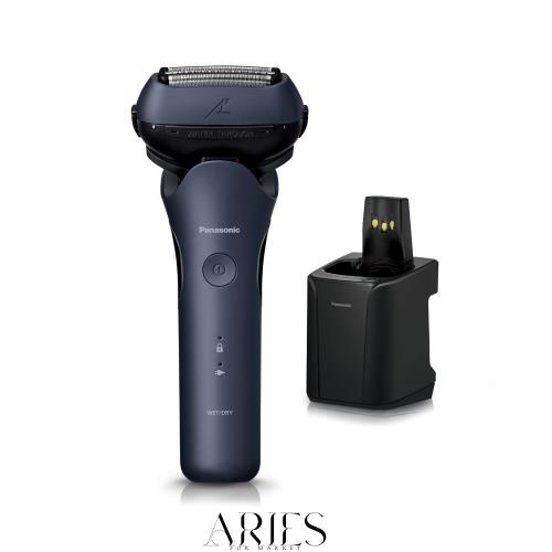 パナソニック シェーバー ラムダッシュ 3枚刃 電動 髭剃り メンズ 全自動洗浄充電器 密着3Dヘッド ES-L380W-A 青