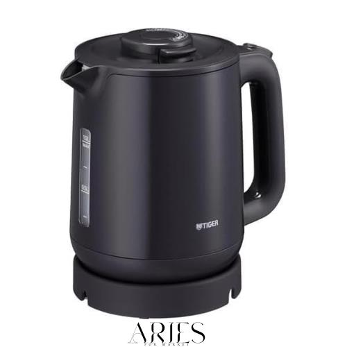 タイガー魔法瓶(TIGER) 電気ケトル 湯沸かし 0.8L 転倒お湯漏れ防止 カラ炊き防止 蒸気レス グレー PCJ-A082HA