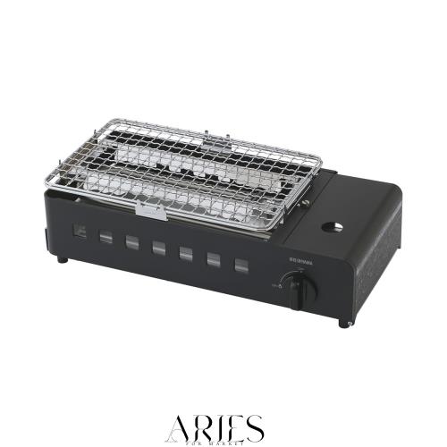 アイリスオーヤマ カセットコンロ 炉端焼き 家庭用 焼き鳥 浜焼 はま焼き 網焼き IGC-R1-H チャコール