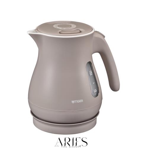 【WEB限定】タイガー魔法瓶 電気ケトル 驚速 軽量 蒸気セーブ 湯沸かし 1.0L 転倒お湯漏れ防止 ベージュ PCL-N100 CS