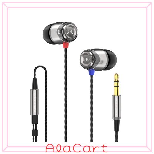 SoundMAGIC E10 イヤホン ノイズキャンセリング 有線 カナル型 強力低音 HIFIステレオ スポーツ (グレー)
