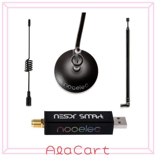 Nooelec NESDR SMArt v5 Bundle バンドル - アルミニウム製エンクロージャ、0.5PPM TCXO、SMA入力＆3アンテナ付きのプレミアムRTL-SDR。1