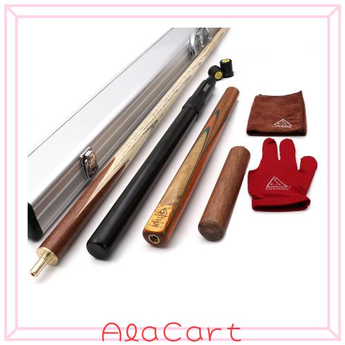 CUESOUL 57”ハンドクラフト3/4 ジョイントスヌーカーキュー+延長キュー+アルミキューケース(D304)