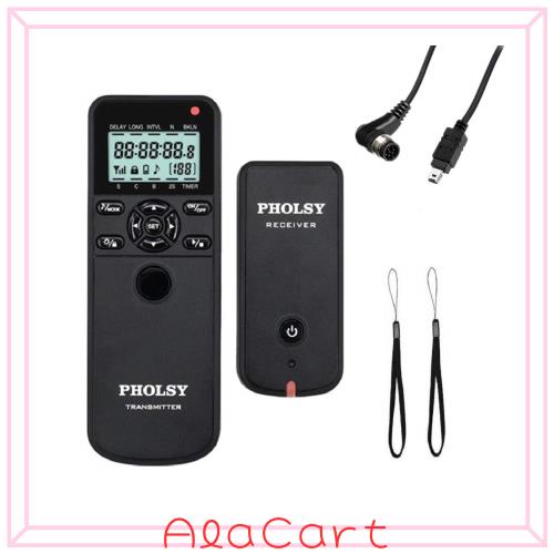 PHOLSY ワイヤレスレリーズ タイマーリモートコントローラー HDR インターバル バルブ タイマー Nikon 用 Z8 Z9 Z5 Z7-II Z6-II D750 D78